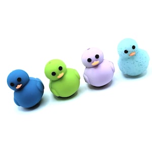 SET OF 2, Duck Silicone Bead, Rubber Duckie Bead, 3D Focals, Duck ...