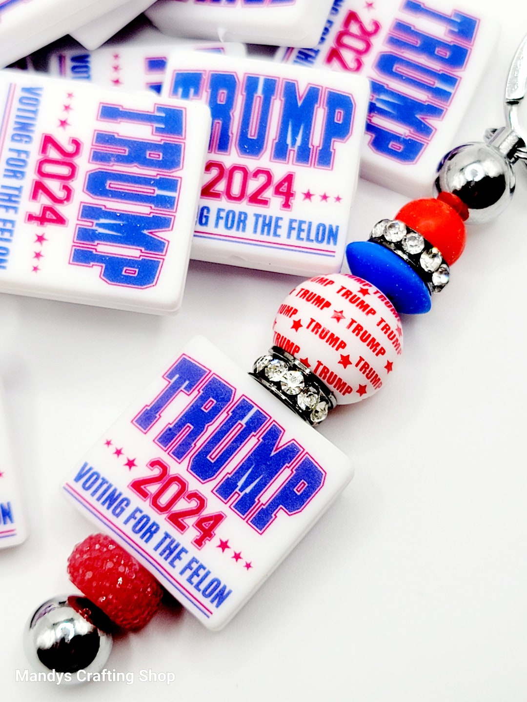 Trump 2024 Focal Bead, Voting for the Felon Republican Party Focal ...