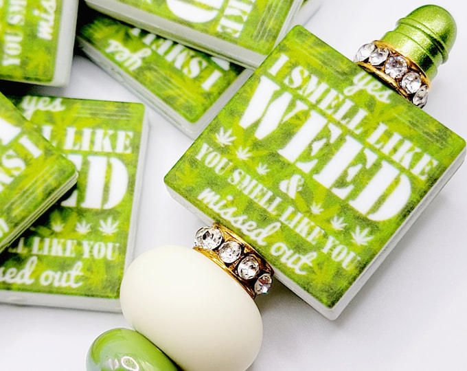 SET 1 or 2, Weed Focal Bead, Smell Like Weed Focal Bead, Marijuana ...