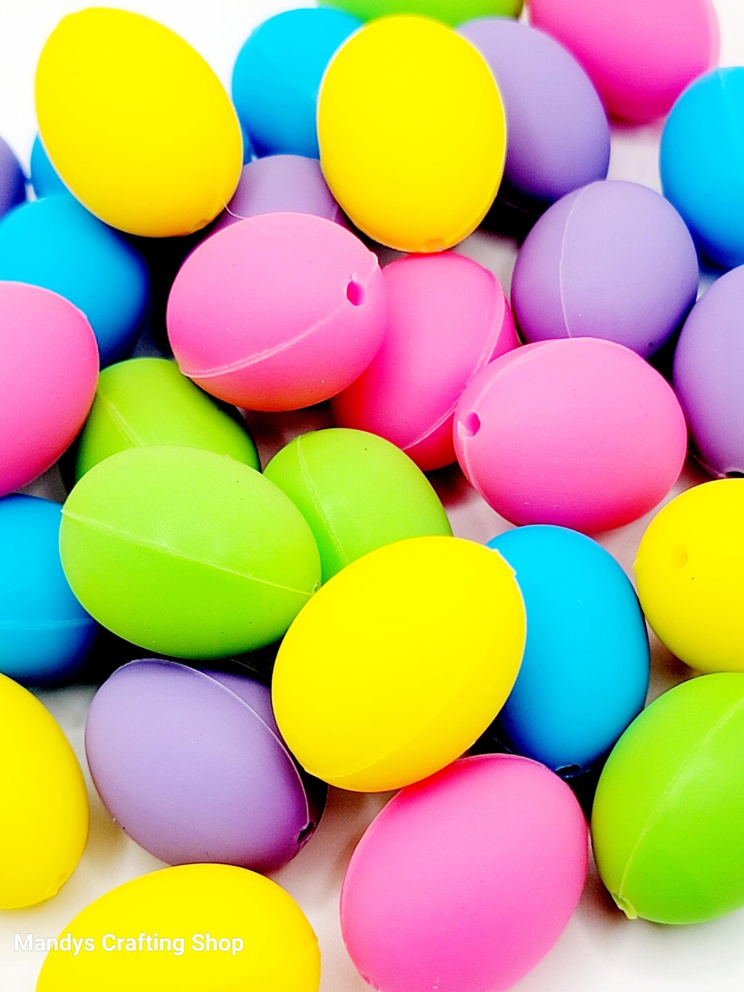 SET OF 2, Easter Egg Pen Beads, Easter Egg Silicone Focal Bead, Easter ...
