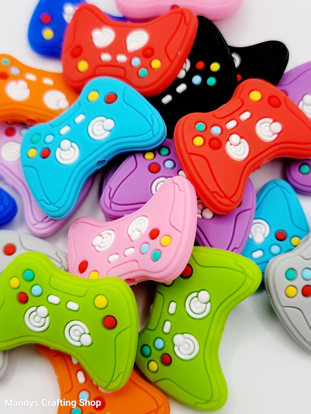 SET OF 2, Video Game Controller Silicone Bead, Focal Silicone Beads ...