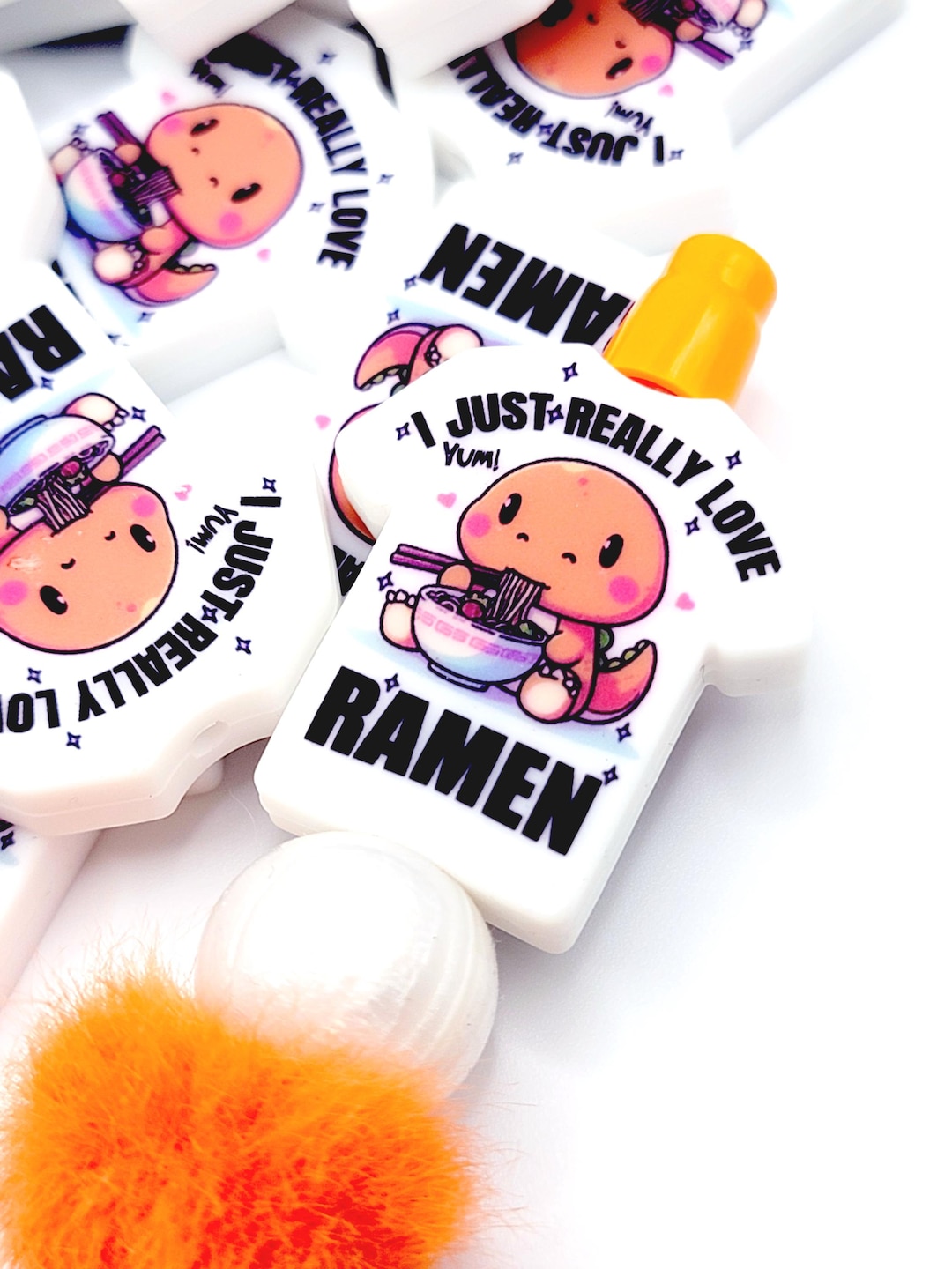 SET of 2, I Just Really Love Ramen Focal Bead, Ramen Lover Gift ...