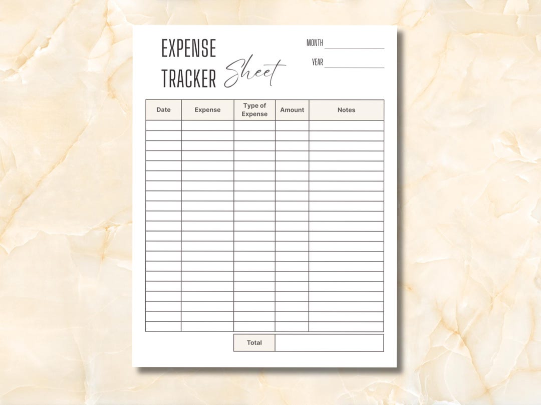 Expense Tracker | Expense Log | Easy Expense Tracker | Simple Spending ...