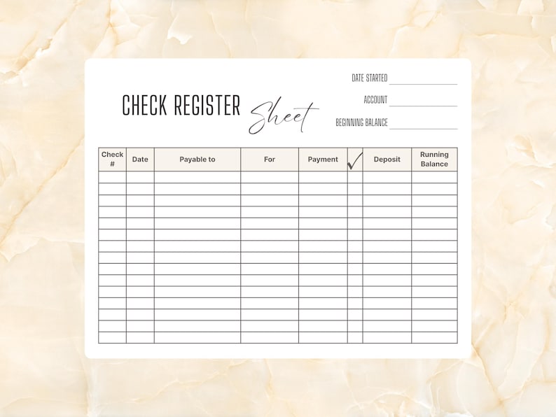 Checkbook Register | Large Print and Spacing |checkbook 11" X 8.5 ...