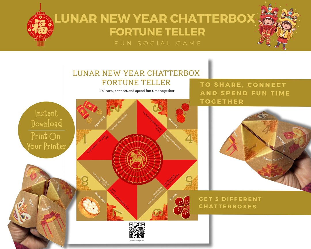 Chinese New Year Fortune Teller for Kids | Lunar New Year Chatterbox ...