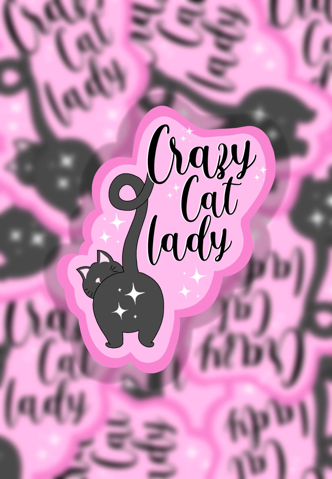 Crazy Cat Lady, Cat Lady Stickers, Cat Stickers, Cat Lover Stickers ...