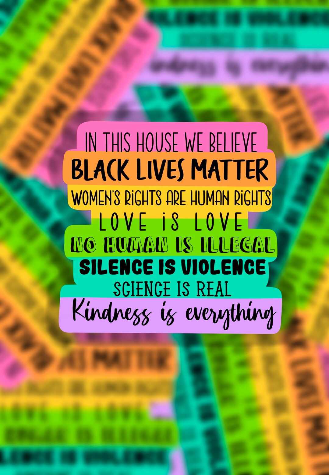 In This House We Believe, Equality Stickers, Human Rights Stickers ...