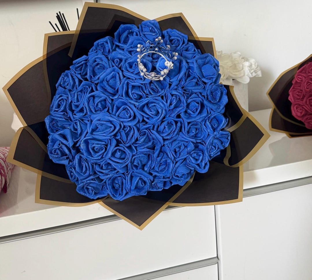 Glitter Roses Bouquet Handmade Rose Bouquet - Eternal Infinity Roses ...