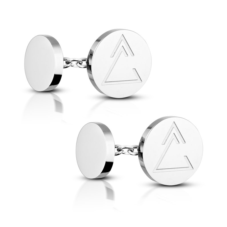 Aaina & Co Stainless Steel Unclosed Delta Chain Cufflinks - Etsy