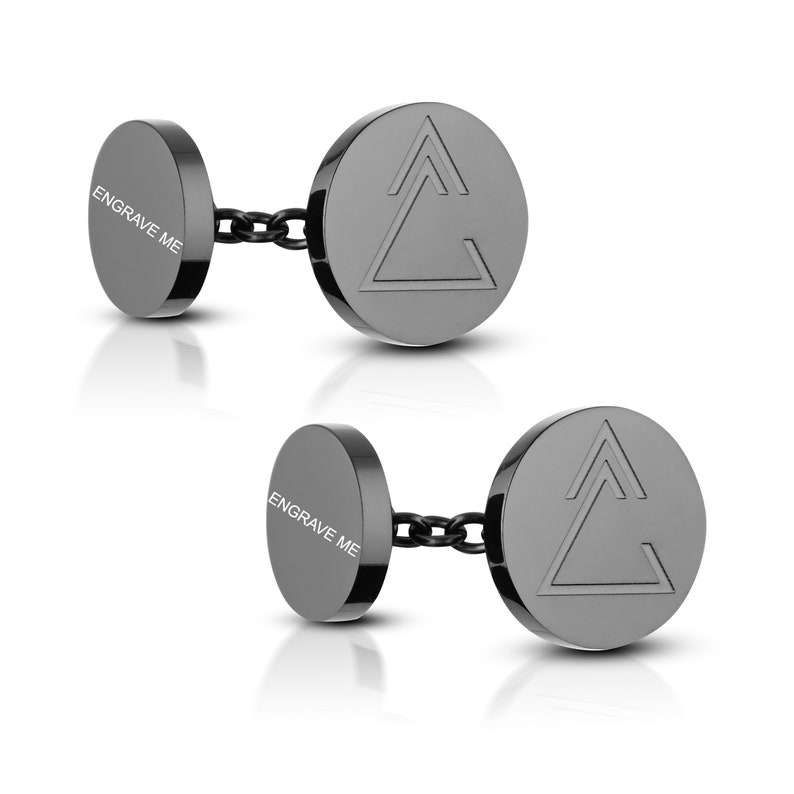 Aaina & Co Stainless Steel Unclosed Delta Chain Cufflinks - Etsy