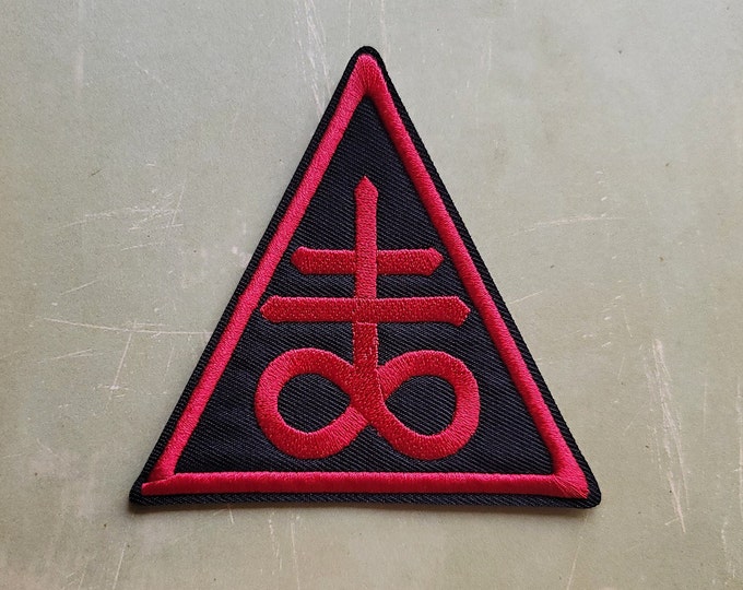 Occult Leviathan Cross Patch Cross of Satan, Punk Patch, Gothic Patch ...