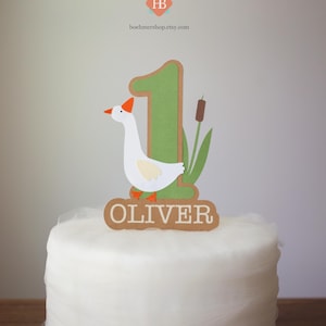 Goose Birthday Cake Topper/one Silly Goose First Birthday Cake/goose ...