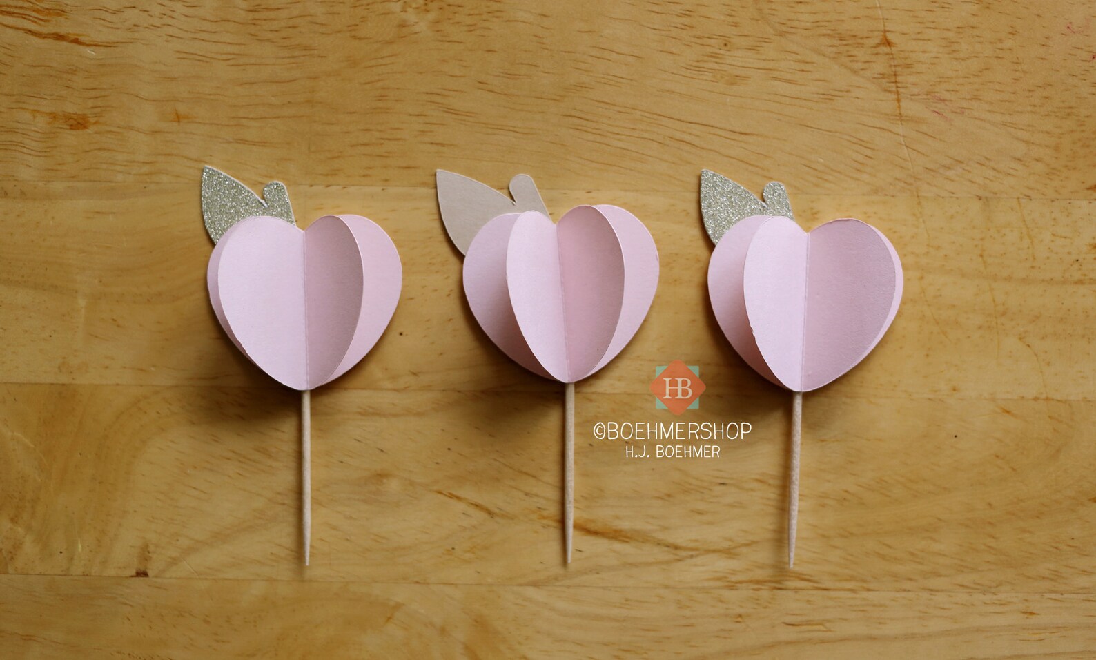 3D Peach Cupcake Toppers/georgia Peach Cupcake Toppers/just - Etsy