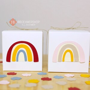 Boho Rainbow Gift Boxes / Boho Rainbow Favor Boxes / Boho Rainbow Party ...