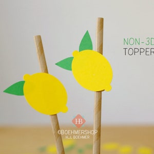 Lemon Straw Topper / Lemonade Straw / Lemon Party Theme / Lemon Party ...