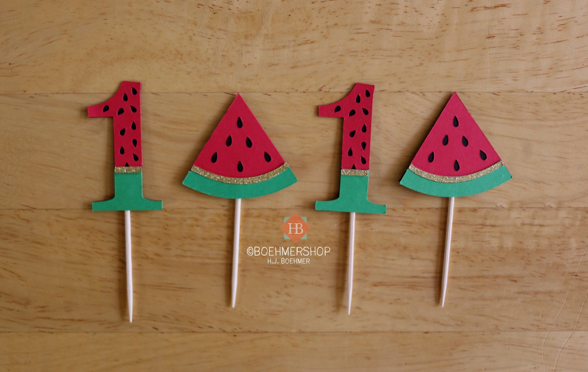 Watermelon Cake Topper/one in a Melon First Birthday Cake - Etsy