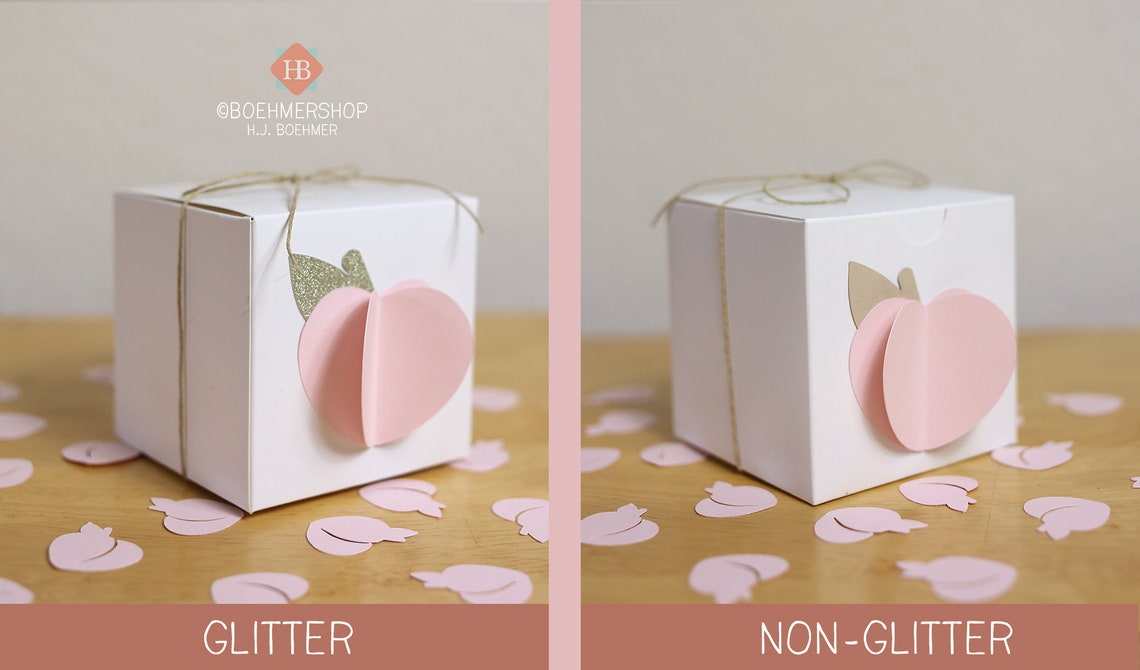 Peach Gift Boxes / Peach Favor Boxes / Peach Birthday Favors / | Etsy