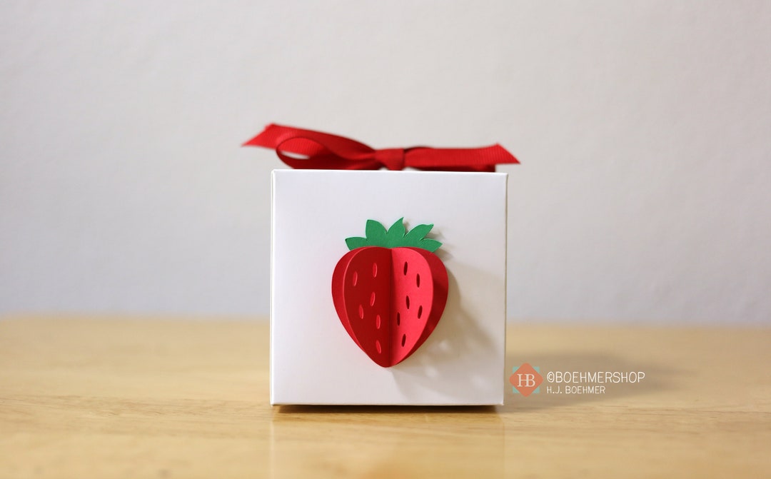 Strawberry Gift Boxes/strawberry Favor Boxes/strawberry Theme ...