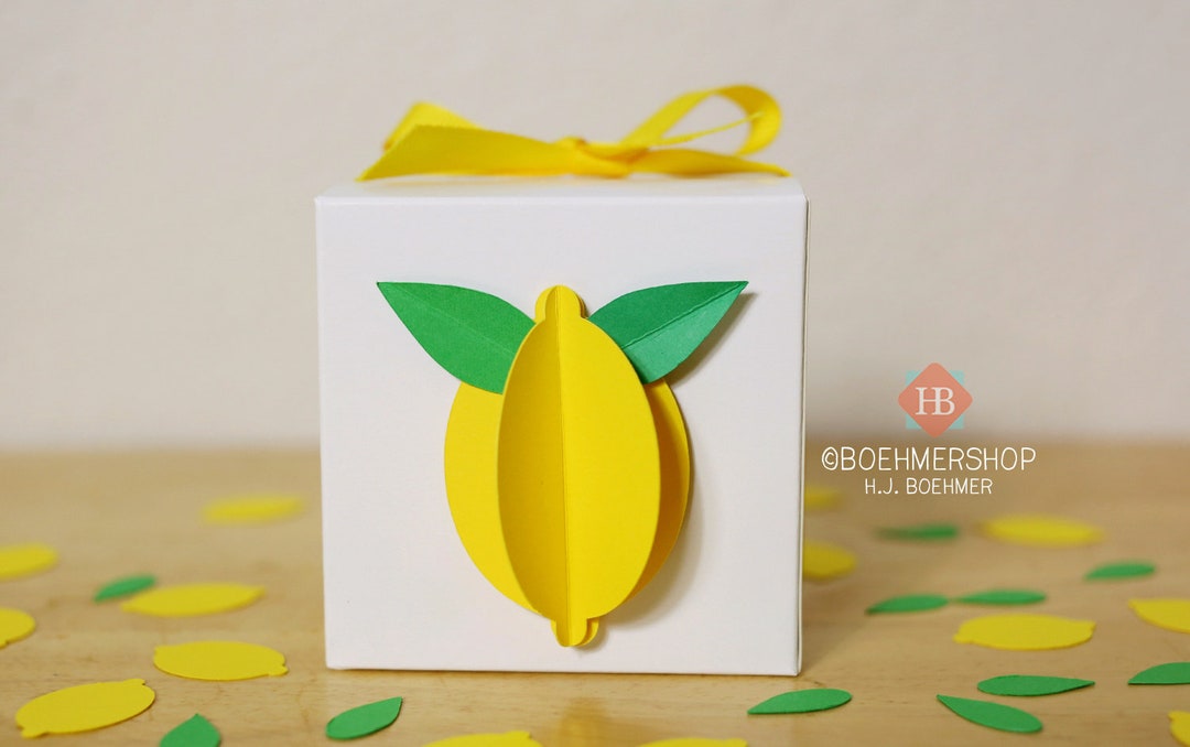 Lemon Gift Boxes / Lemon Favor Boxes / Lemon Theme / Lemon Party ...