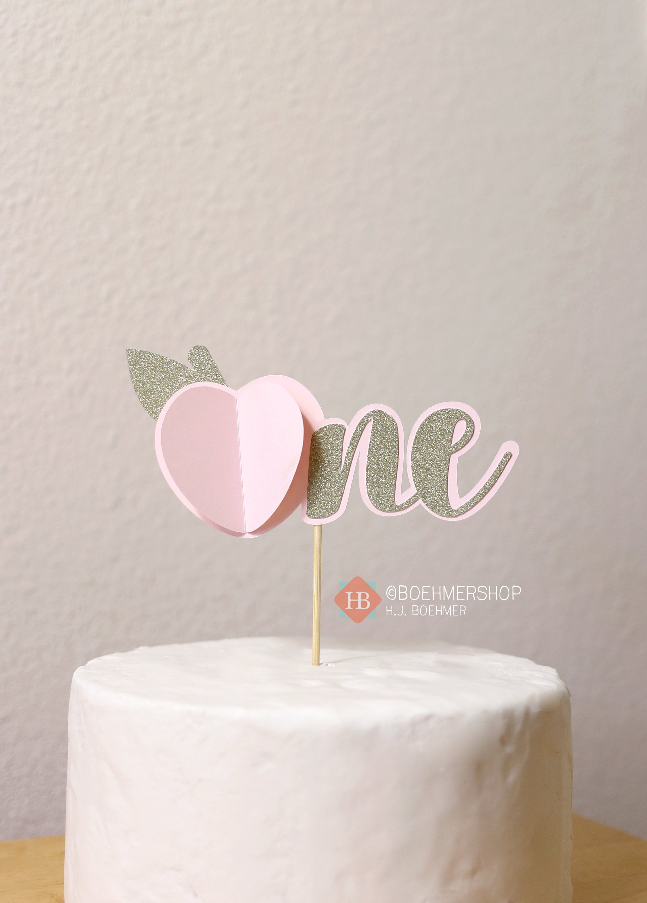 3d-peach Cake Topper / First Birthday Peach Cake Topper / - Etsy