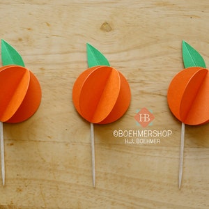 3d-orange Cake Topper / First Birthday Orange Cake Topper / Orange ...