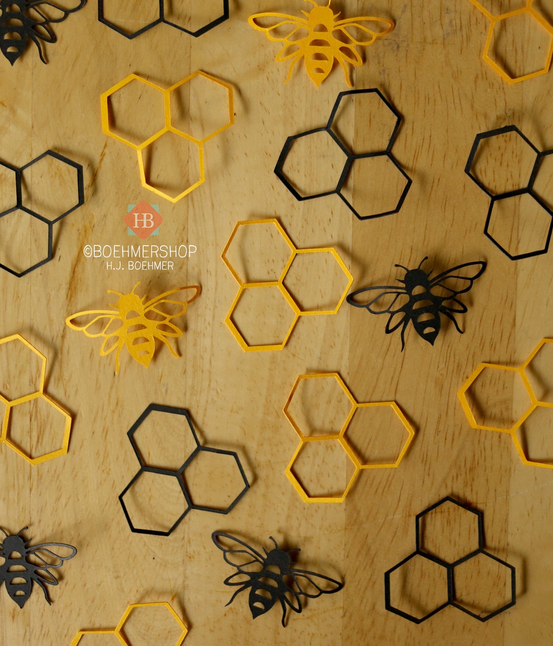 Bee Confetti / Honeycomb Confetti / Bumble Bee Confetti / | Etsy