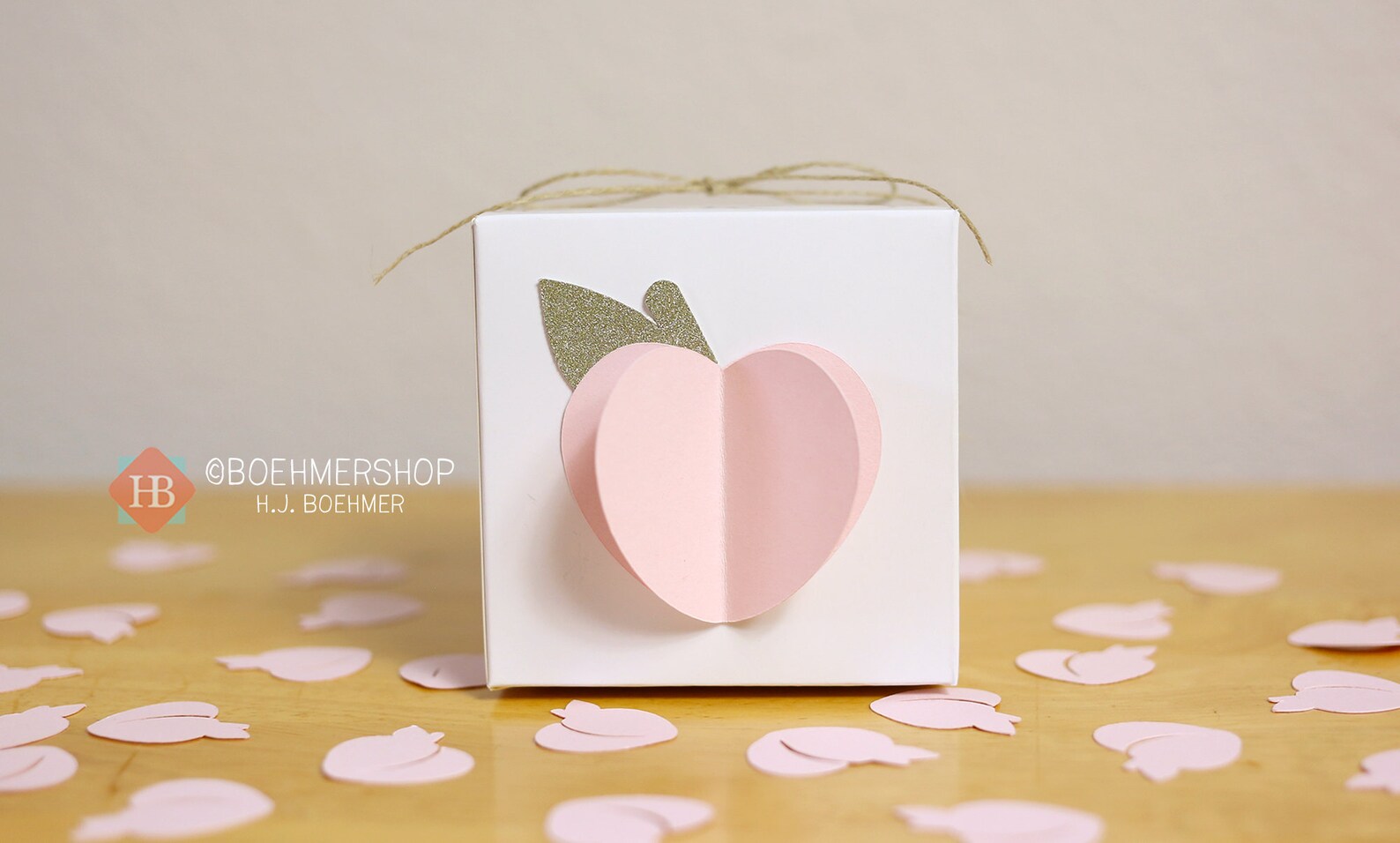 Peach Gift Boxes / Peach Favor Boxes / Peach Birthday Favors / - Etsy