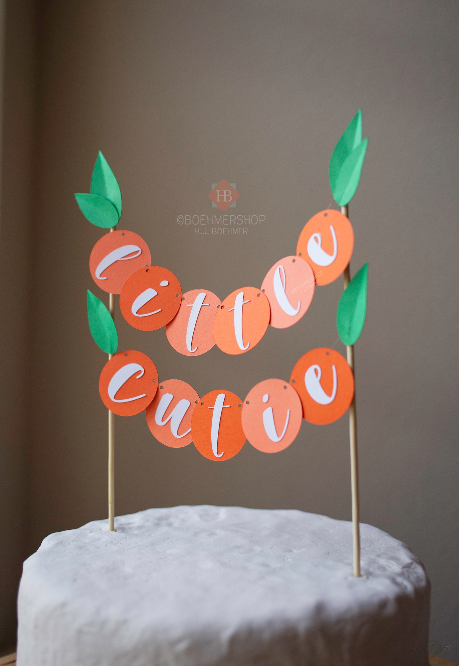 Little Cutie Orange Cake Topper/orange Cake Topper/cutie Cake - Etsy
