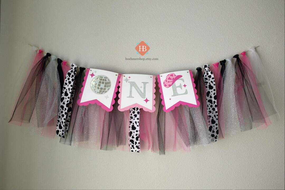 Disco First Rodeo Garland|first Birthday Girl Rodeo|highchair Banner ...