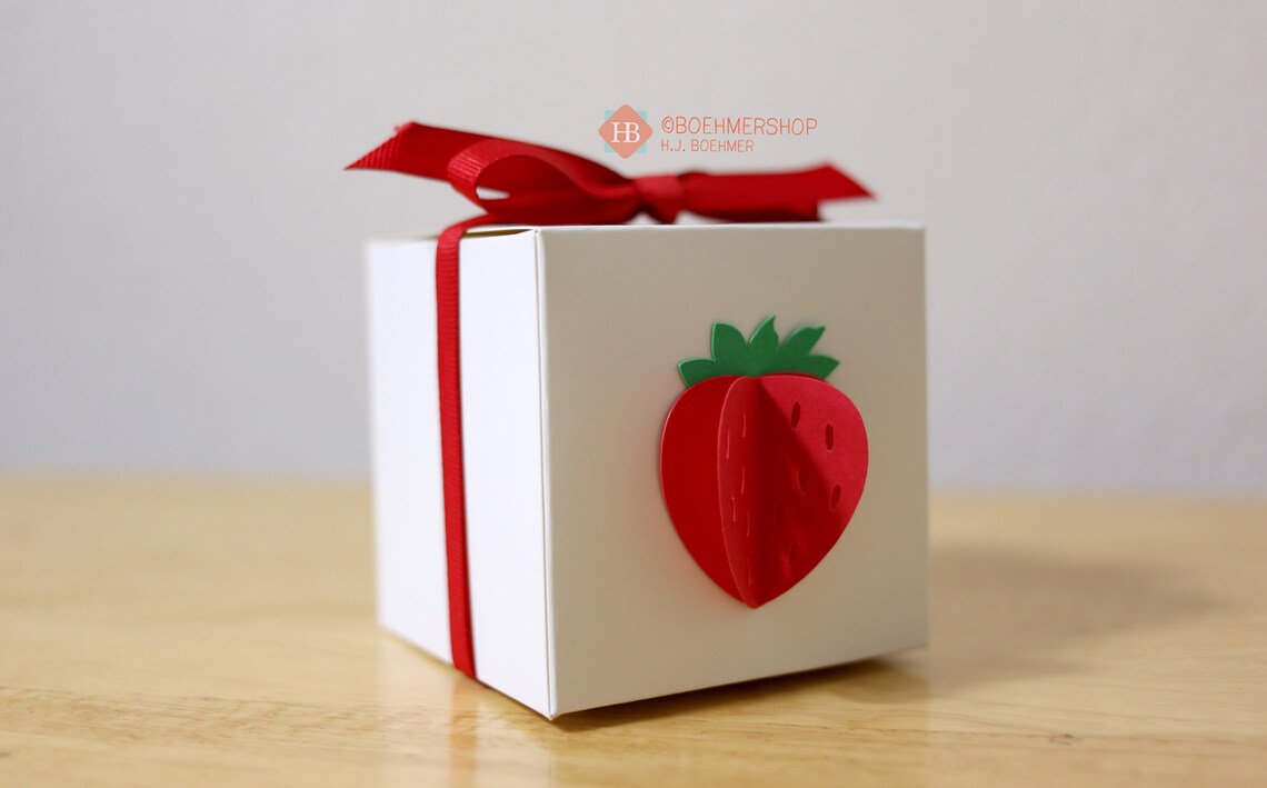 Strawberry Gift Boxes/strawberry Favor Boxes/strawberry Theme ...