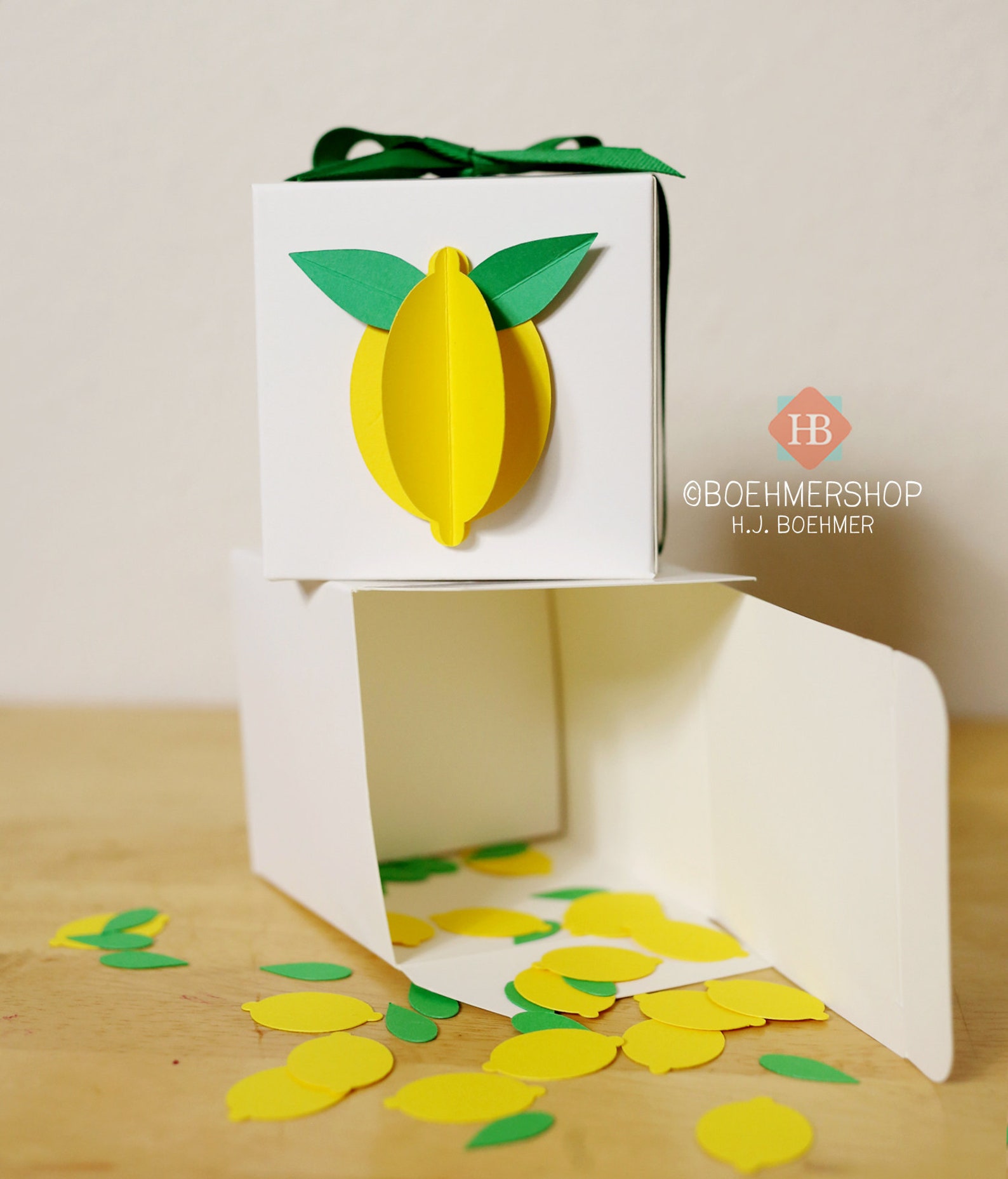 Lemon Gift Boxes / Lemon Favor Boxes / Lemon Theme / Lemon Party ...