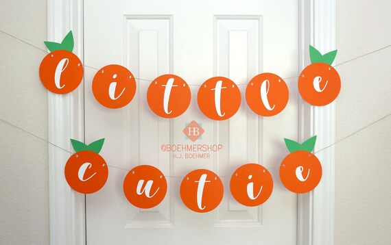Little Cutie Garland / Little Cutie Orange Banner / Orange - Etsy
