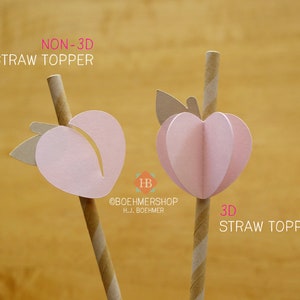 Peach Straw Toppers / Georgia Peach Straw Toppers/ Just Peachy Straw ...