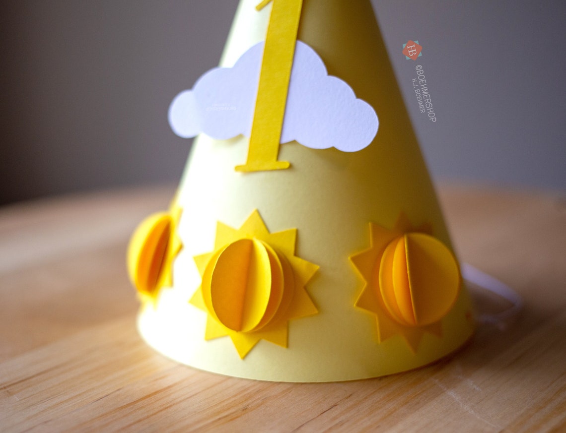 3D Sunshine Party Hat/paper Sunshine Party Hat//sunshine Party Hat/sun ...