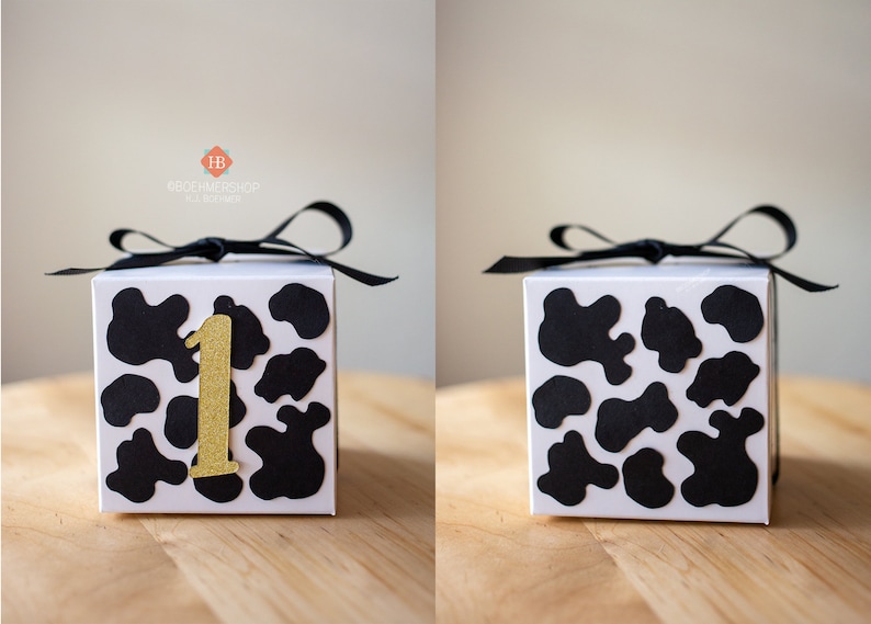 Cow Favor Box/cow Birthday Favor Box/cowboy Favor Box/cowgirl Favor Box ...