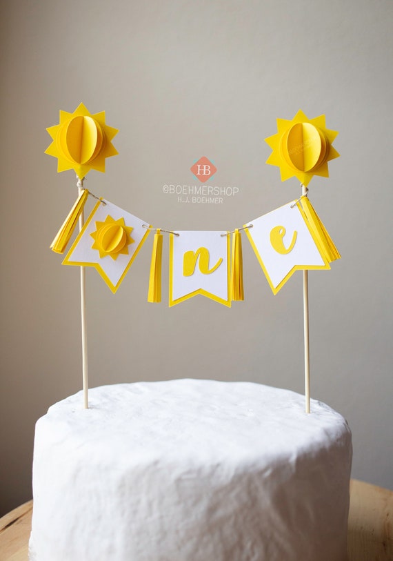 Sunshine Birthday Cake Topper/sunshine First Birthday Cake - Etsy