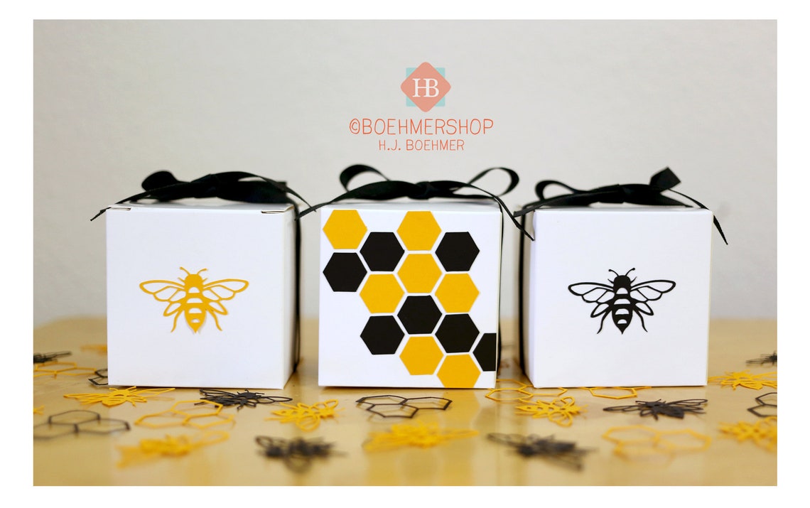 Bee Favor Box / Honeycomb Favor Box / Bumble Bee Favor Box / - Etsy