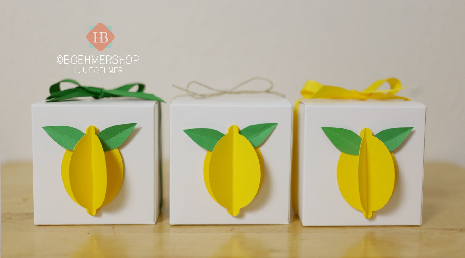 Lemon Gift Boxes / Lemon Favor Boxes / Lemon Theme / Lemon Party ...