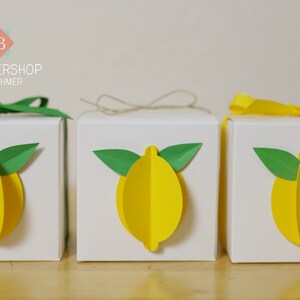 Lemon Gift Boxes / Lemon Favor Boxes / Lemon Theme / Lemon Party ...