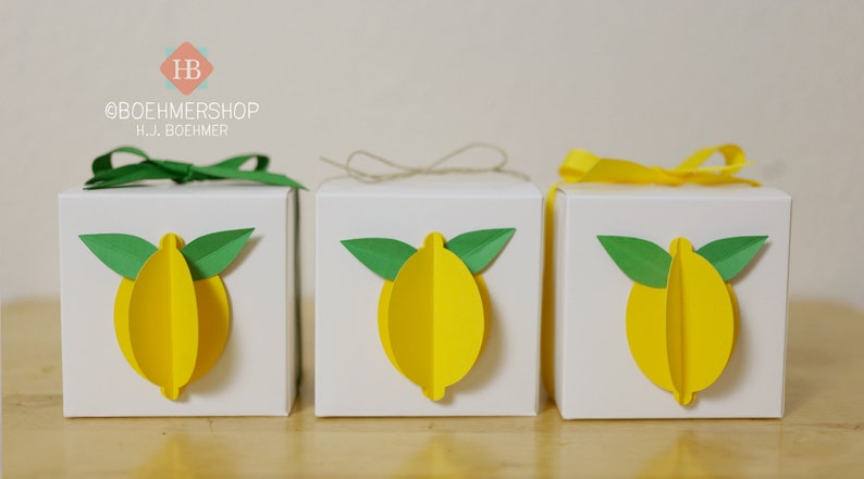 Lemon Gift Boxes / Lemon Favor Boxes / Lemon Theme / Lemon | Etsy