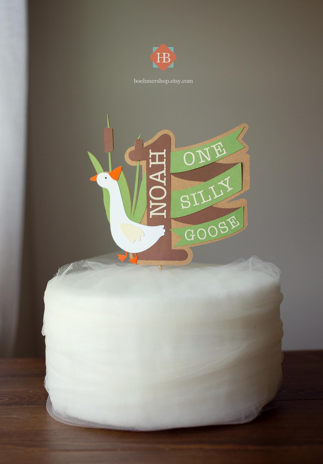 One Silly Goose Birthday Cake Topper/one Silly Goose First Birthday ...