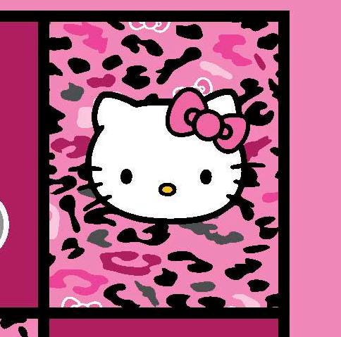 Hello Kitty Cheetah Love Quilt Panel Springs Creative Licensed Quilting ...