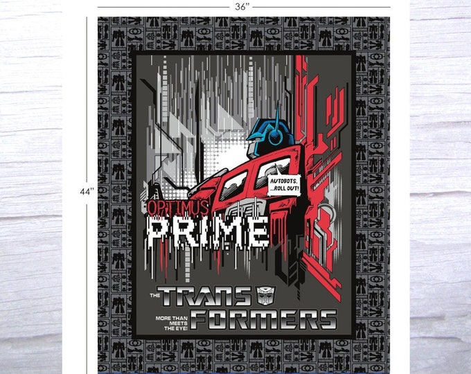 Optimus Prime Transformers - Licensed Camelot Fabrics Quilting Panel ...