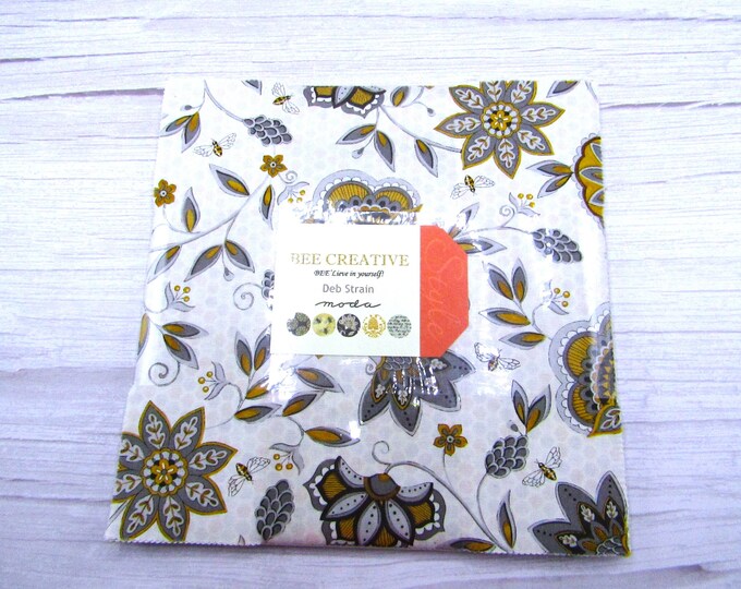 Bee Creative by Deb Strain for Moda - HTF - OOP - Rare - 10 X 10 Inch ...