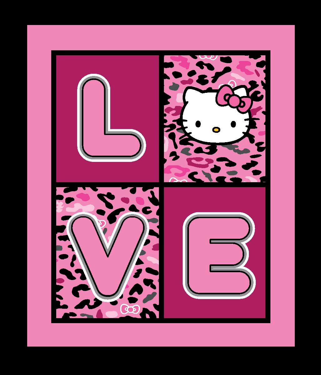 Hello Kitty Cheetah Love Quilt Panel Springs Creative Licensed Quilting ...