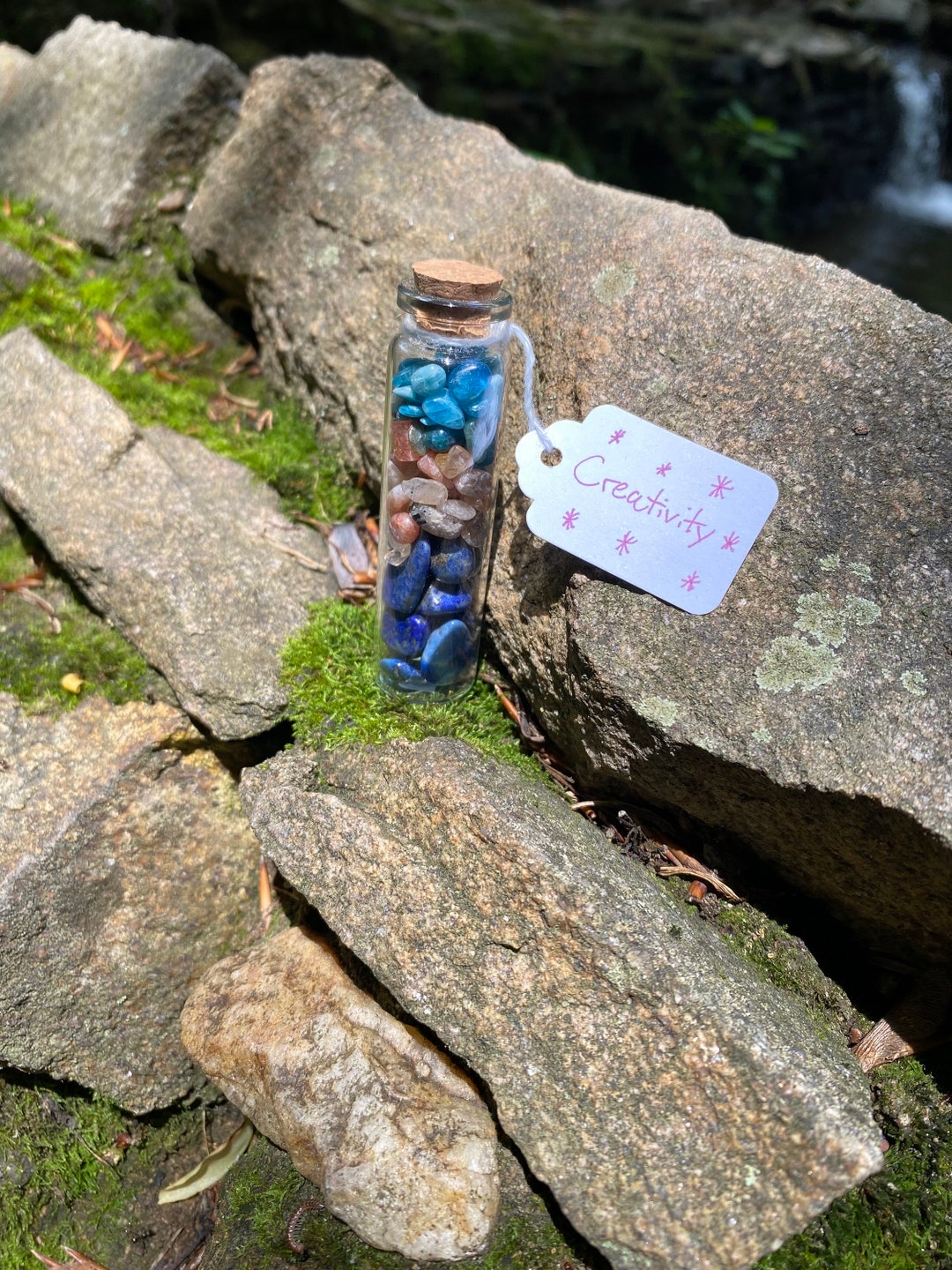 Creativity Crystal Bar Vial Stone Chip Vial Natural Stone Chips Stone ...