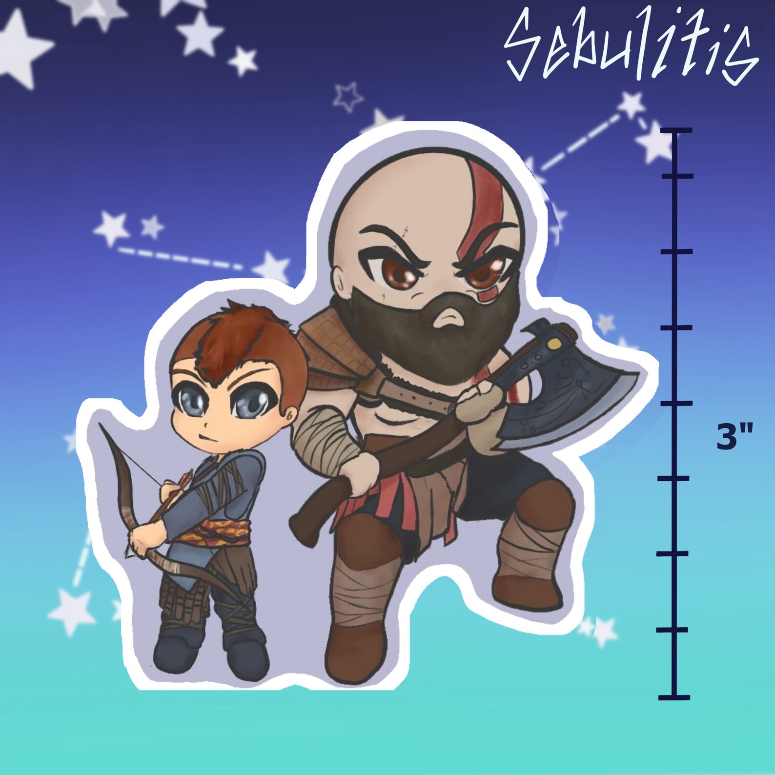 God of Chibi Stickers - Etsy
