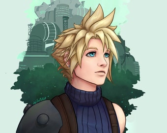 Final Fantasy VII Cloud SVG, Final Fantasy Clipart Svg, Final Fantasy ...