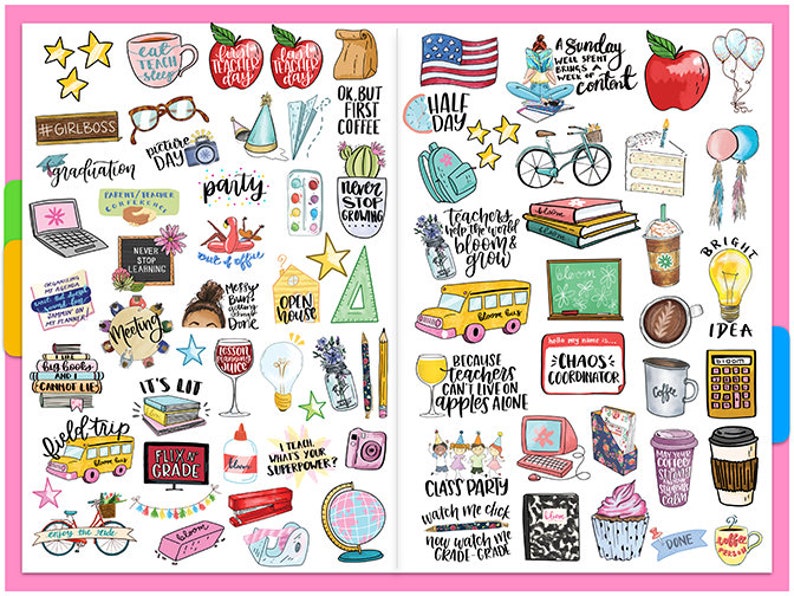 Digital Stickers, Digital Planner Stickers, Goodnotes Stickers, Unique ...
