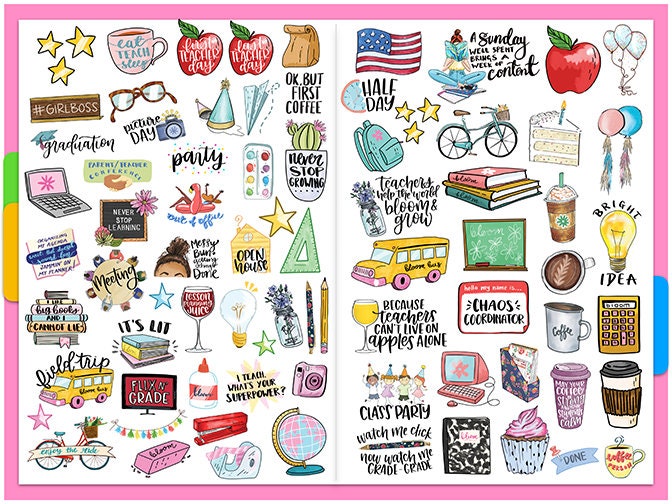 Digital Stickers, Digital Planner Stickers, Goodnotes Stickers, Unique ...